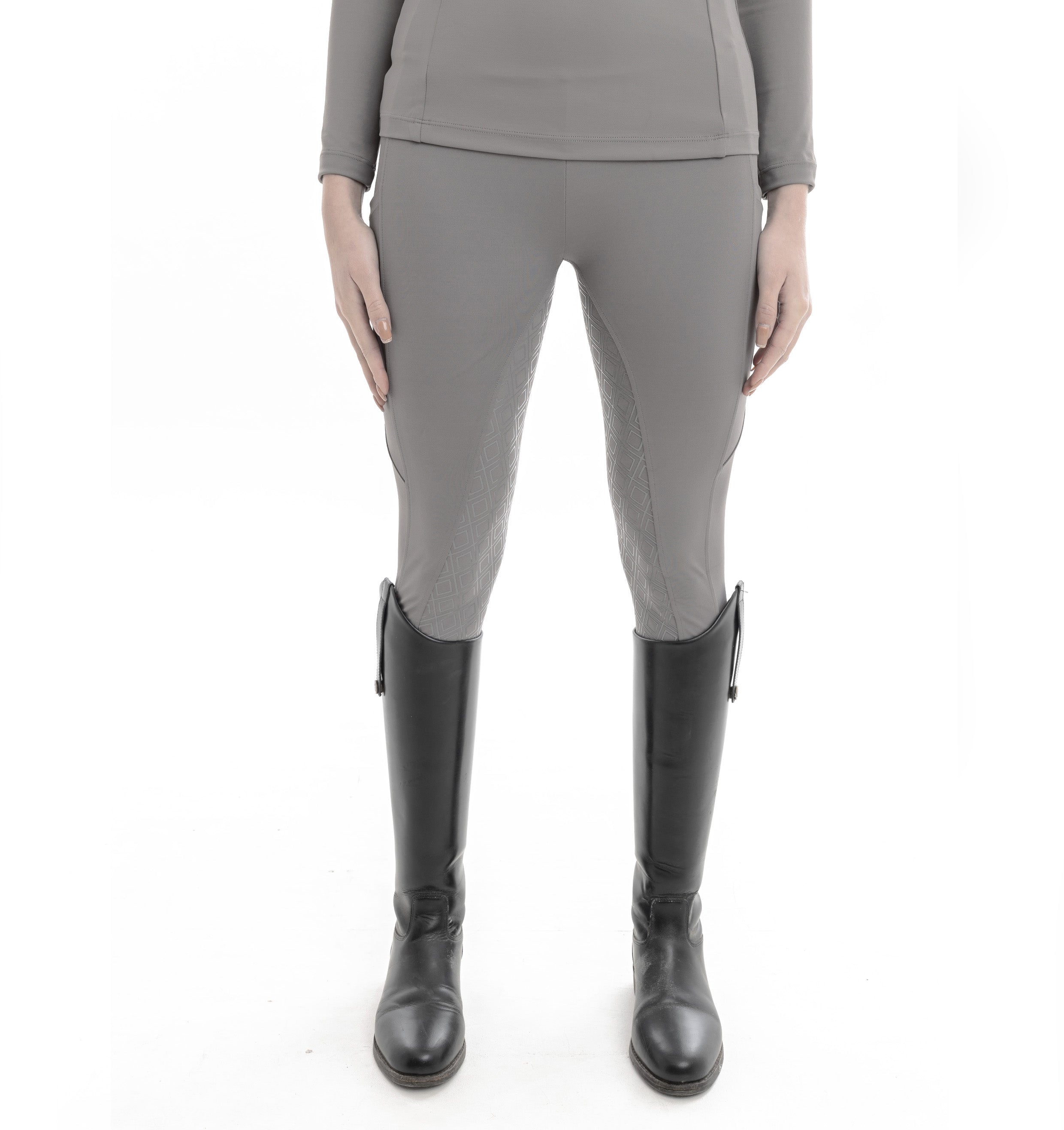 Grey Riding Leggings | Horse Riding Leggings | CT Equine Collection ...